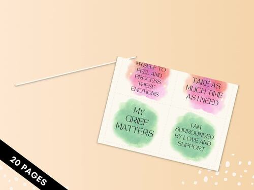 Grief Affirmation Cards, Loss, Death, Counselling, Affirmation Station ...
