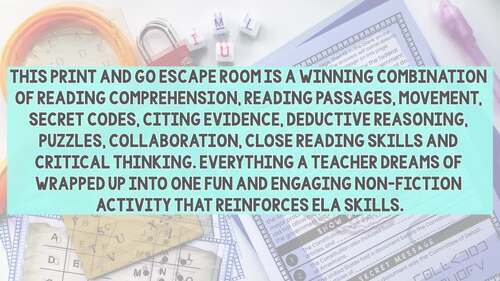 Circulatory System ESCAPE ROOM - Reading Comprehension Activity - Human ...