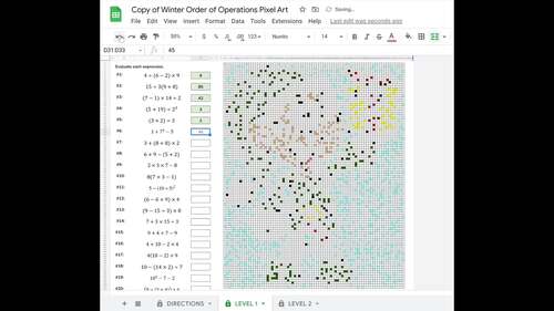 VALENTINE'S DAY Order of Operations Digital Resource Pixel Art Math ...