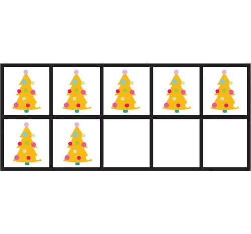 Christmas Tree Ten Frames Flashcards | Vol 7 by TeKa Kinderland | TPT
