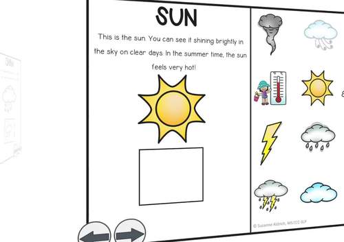 Weather Vocabulary Interactive Book Printable AND Boom Cards by ...