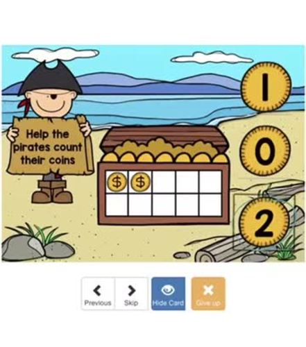 Boom Cards - Counting Pirate Treasure by To Teach A Mockingbird | TpT
