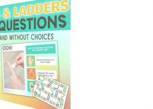 Why Questions for Speech Therapy Snakes and Ladders BOOM CARDS™ | TPT
