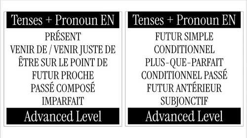 French Tenses and Pronouns Translations Exercise #4 - Advanced Level ...