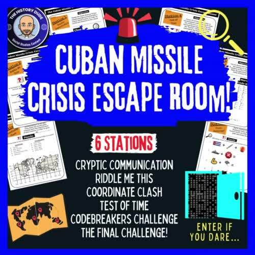 The Cuban Missile Crisis Escape Room Lesson Plan and Activity Printable!
