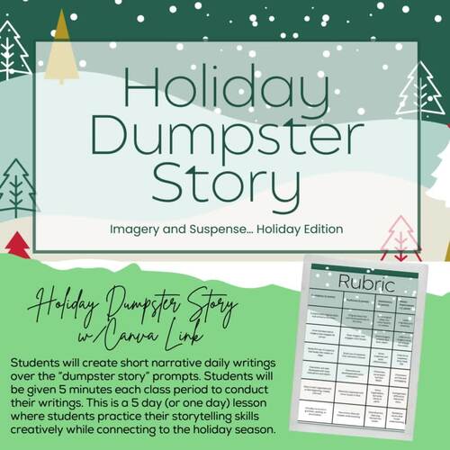Dumpster Narrative Story w/Canva Link (Bell Work) ELA 7-12 BUNDLE by ...