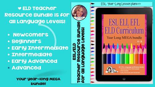 ESL all Language Levels - Year Long Lesson Plans - ESL -Curriculum ...