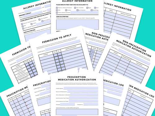 Daycare Medicine Forms Bundle by Daycare Printables | TPT