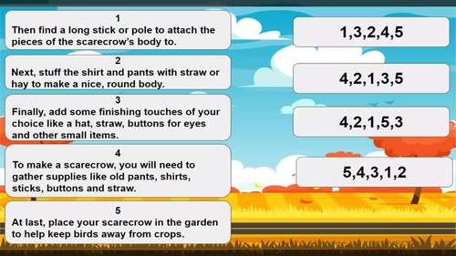 Seasonal Paragraph Sequencing-Grade 3 EQAO-Interactive Google Slides
