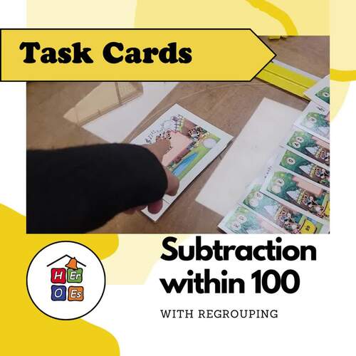 Double-Digit Subtraction w/ Regrouping | Mystery Message Task Cards ...