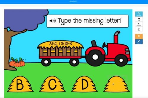 Alphabetical Order Typing Letter Identification Digital Task Boom Cards ...
