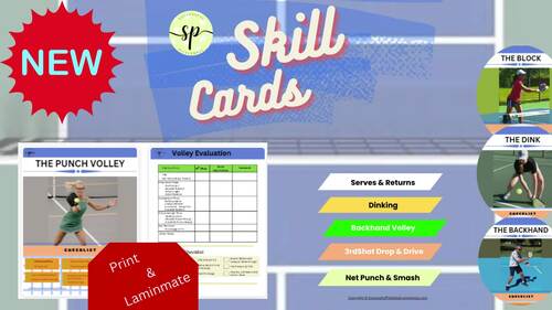 Pickleball Skill Development & Evaluation Cards by Successful Pickleball