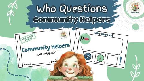 Who Questions Mini Book (Helpers Sentence Frame: "It's + a + noun!")