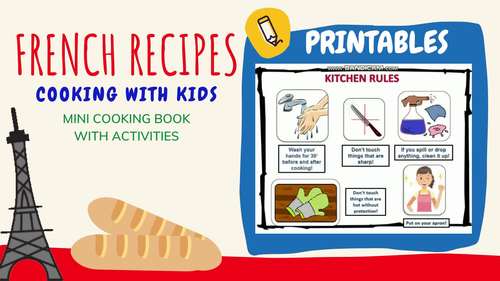 Cooking French recipes with kids - My mini cooking book by Luna's Yard