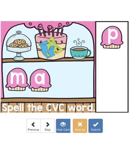 Boom Cards - Cupcake CVC Words by To Teach A Mockingbird | TPT