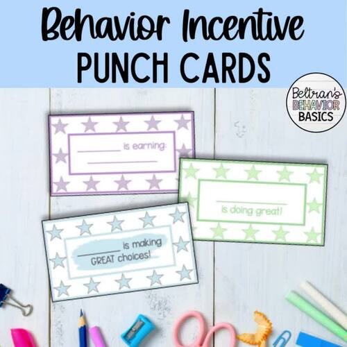 Behavior Management Punch Cards by Beltran's Behavior Basics | TPT