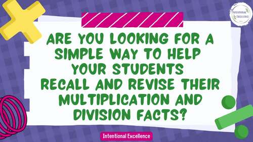 Basic Multiplication Division Facts RECALL REVIEW 1-12 Times Tables ...