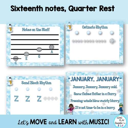 Music Kodaly & Orff Lesson: "January, January" Song, Upper Elementary Music
