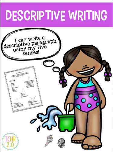 Beach Descriptive Writing Paragraph by TCHR Two Point 0 | TPT
