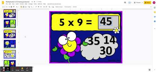 Google Slides™: La multiplication - x5 by Mme Bock | TpT