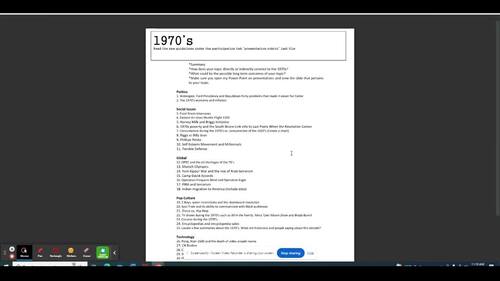 1970s, 1980s, and 1990s Research Topics and Presentations Bundle