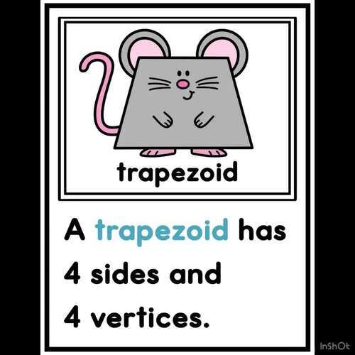2D Shapes Posters & Practice Cards | Names, Sides, & Vertices | TPT
