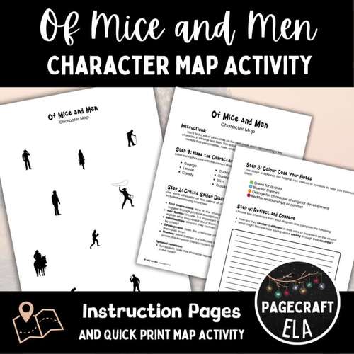 Of Mice and Men Character Map for Making Connections and Links by ...