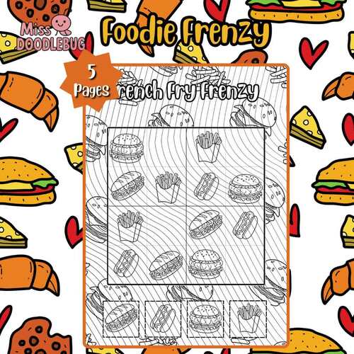Foodie Frenzy: Picture Sudoku PDF File by Miss Doodlebug's Creations
