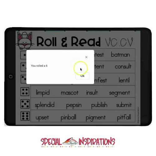 Roll and Read Syllable Division | Science of Reading | Distance Learning