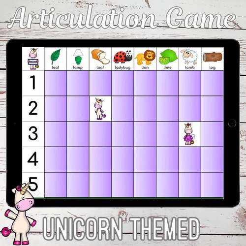 S Articulation No Print No Prep Unicorn Themed PowerPoint Game | TpT