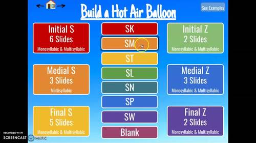Build a Hot Air Balloon BOOM Cards™ S, S Blends, & Z Sounds - Digital ...