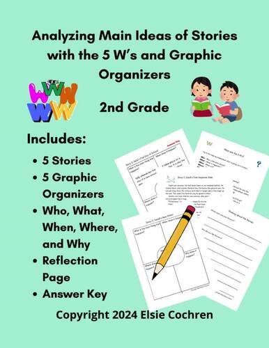Analyzing the Main Ideas of Stories with the 5 W's (PDF & Easel, Grade 2)