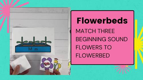 Flowers Beginning Sound and Letter Matching Center Activities | TPT
