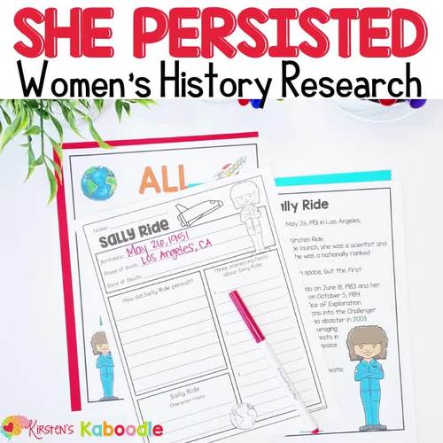 She Persisted 13 American Women Who Changed the World Activities Women ...