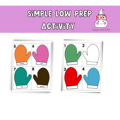 Winter Write the Room - Learning Colors by Hippo and Kiwi | TPT