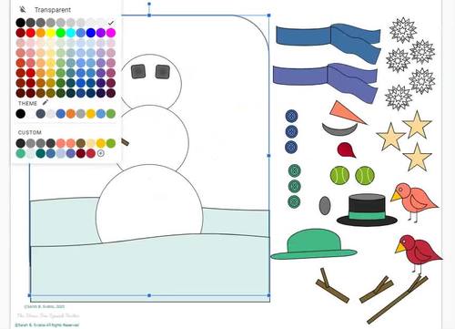 Spanish Snowman Glyph Hombre Muñeco de Nieve Reading Comprehension