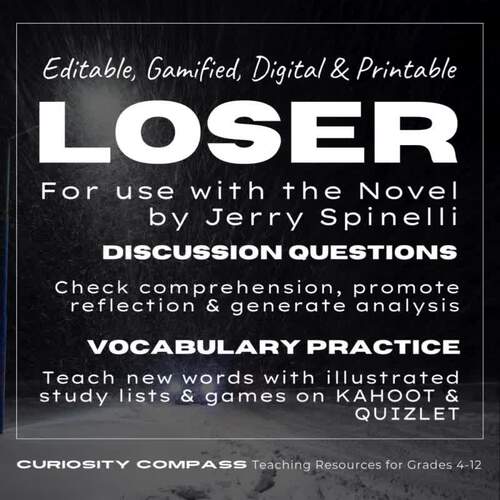 Loser by Jerry Spinelli Book Club/Novel Study Discussion Questions ...