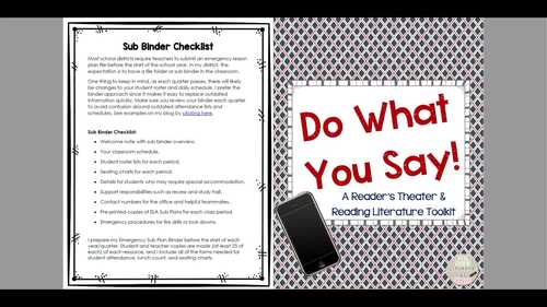 ELA Emergency Sub Plans for Middle School Vol. 5 | TPT