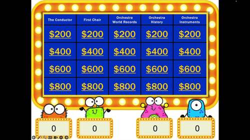 Orchestra Trivia Class Game Elementary Music Game Show | TPT