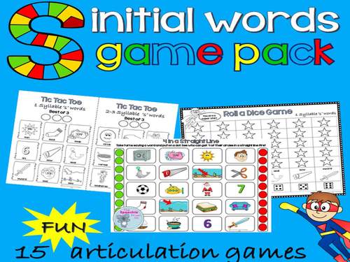 S articulation activities speech therapy by The Speechie from Oz