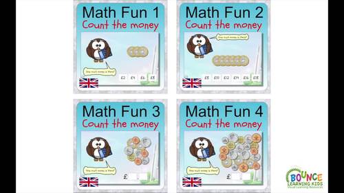 Math Fun 3: Count British money (BOOM distance learning math counting ...