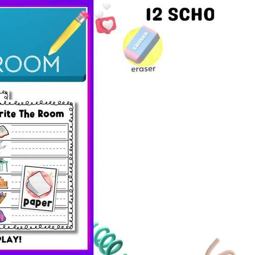 Back to School Write the Room Kindergarten by Teaching From Square One