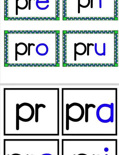 Sílabas trabadas-Pr by La Maestra Pati Bilingue | TPT