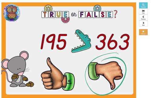 Comparing 3-digit Numbers | Boom Cards | Compare Numbers Fall Themed Game