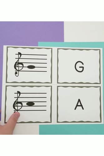 Treble and Bass Clef Note Recognition Self-Correcting Flash Cards