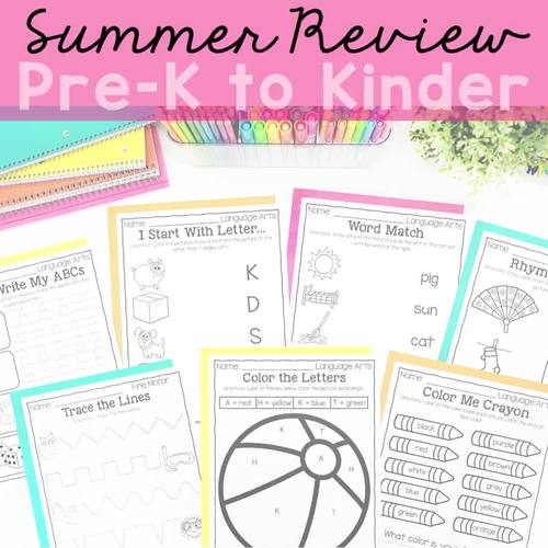 Preschool Summer Review by A Dab of Glue Will Do | TpT