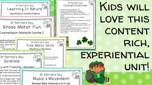 St Patrick's Day Themed Unit - literacy, math, art, science centers ...