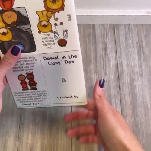 Daniel in the Lions' Den Mini Book Craft for Kids by Kids Bible Teacher