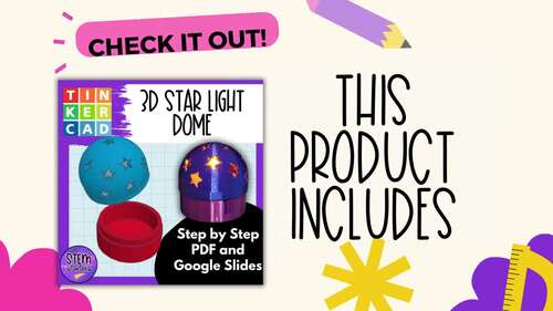 3D Print Star Light Dome with Tinkercad for 3D Printing || Teacher ...