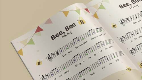 Bee, Bee, Bumblebee - Game Folk Song | Sheet Music and Classroom Fun Pack